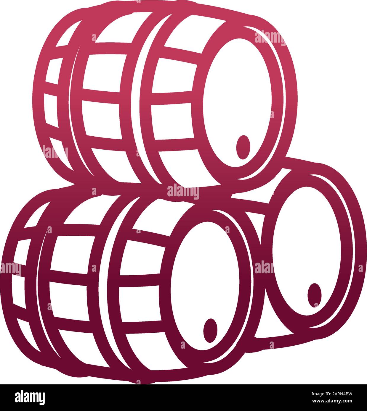 Cellar wine barrels Stock Vector Images - Alamy