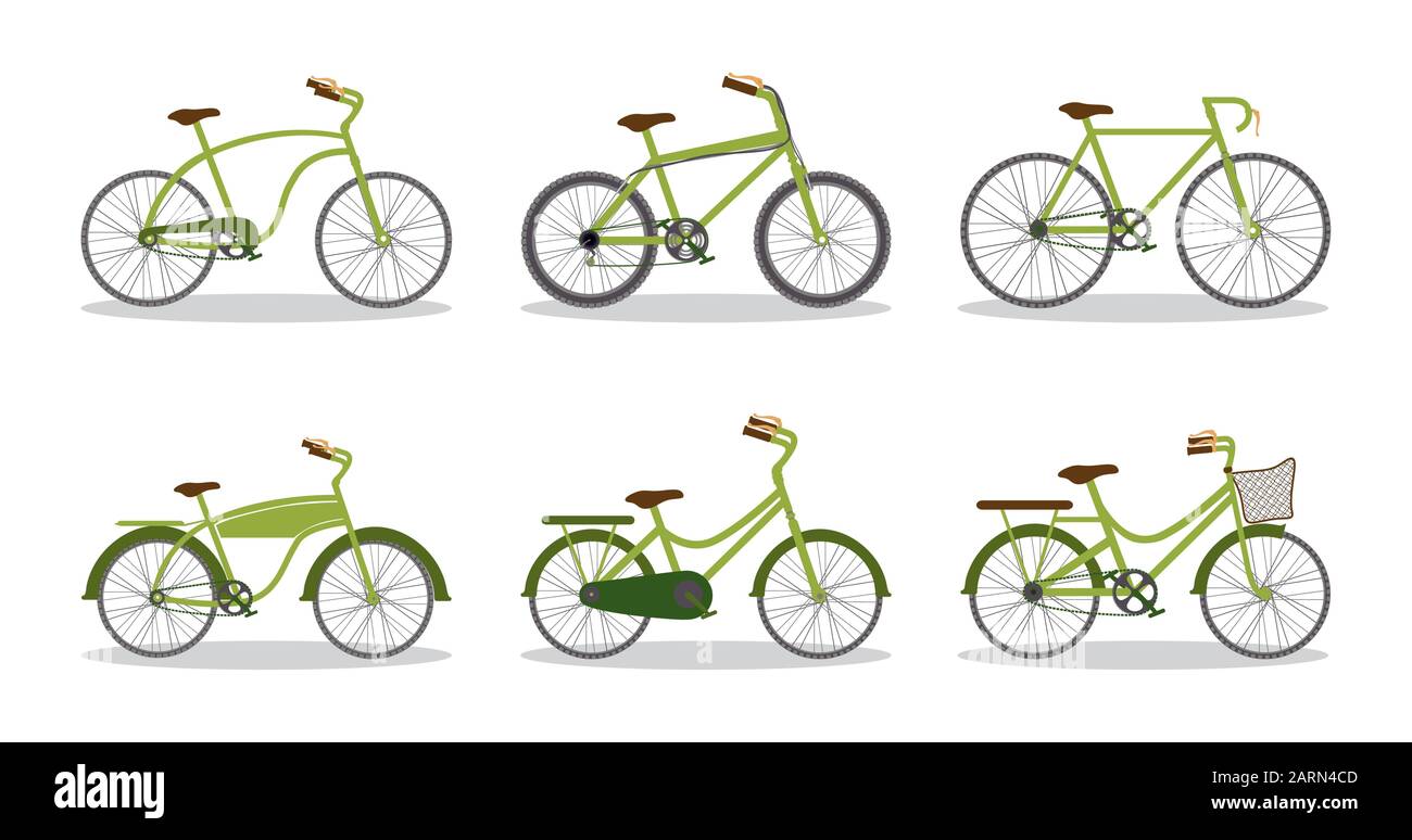 Green bikes Stock Vector Images - Alamy