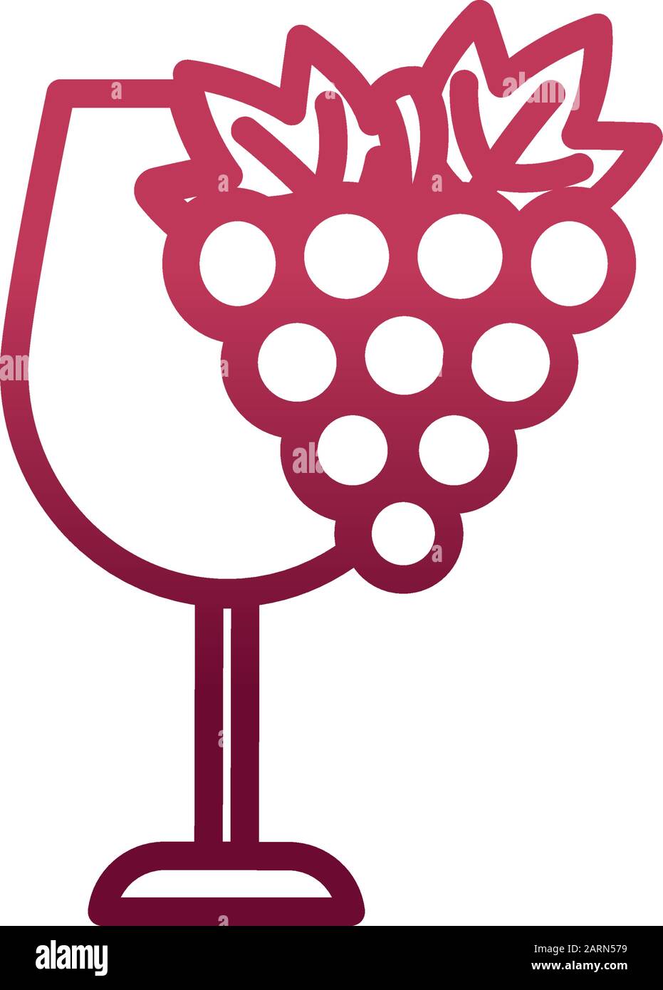 Isolated wine cup with grapes vector design Stock Vector Image & Art ...