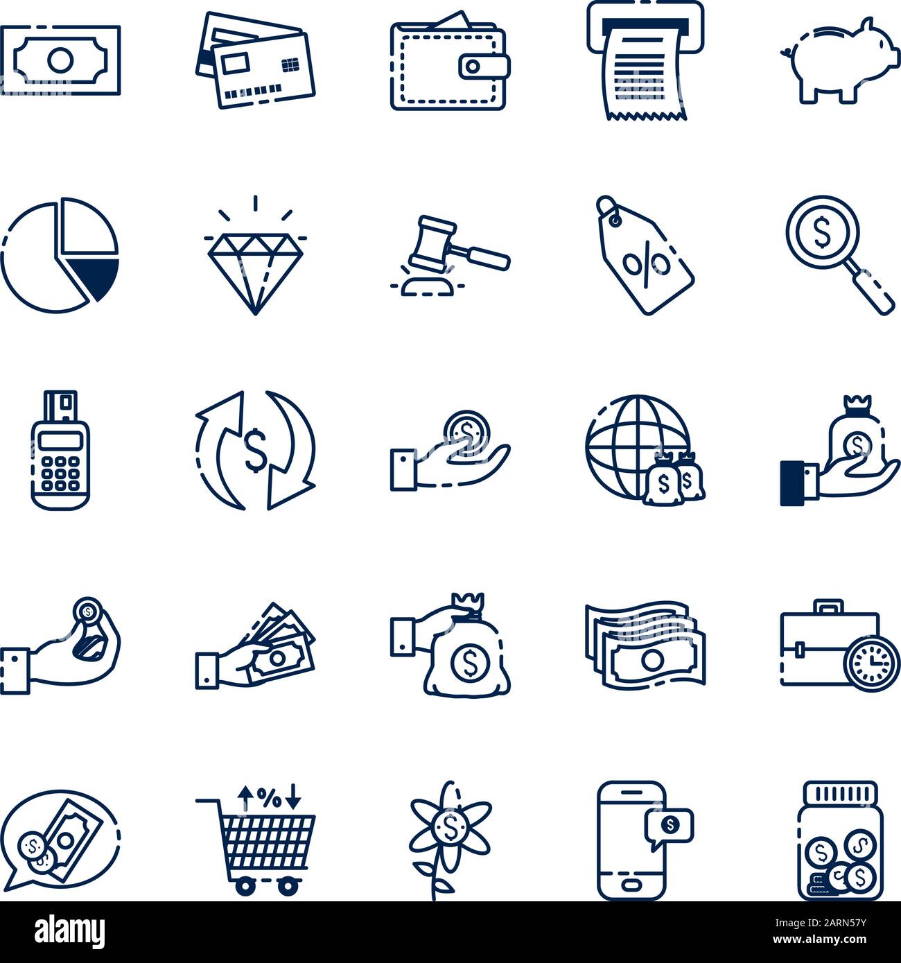 Isolated money icon set vector design Stock Vector Image & Art - Alamy