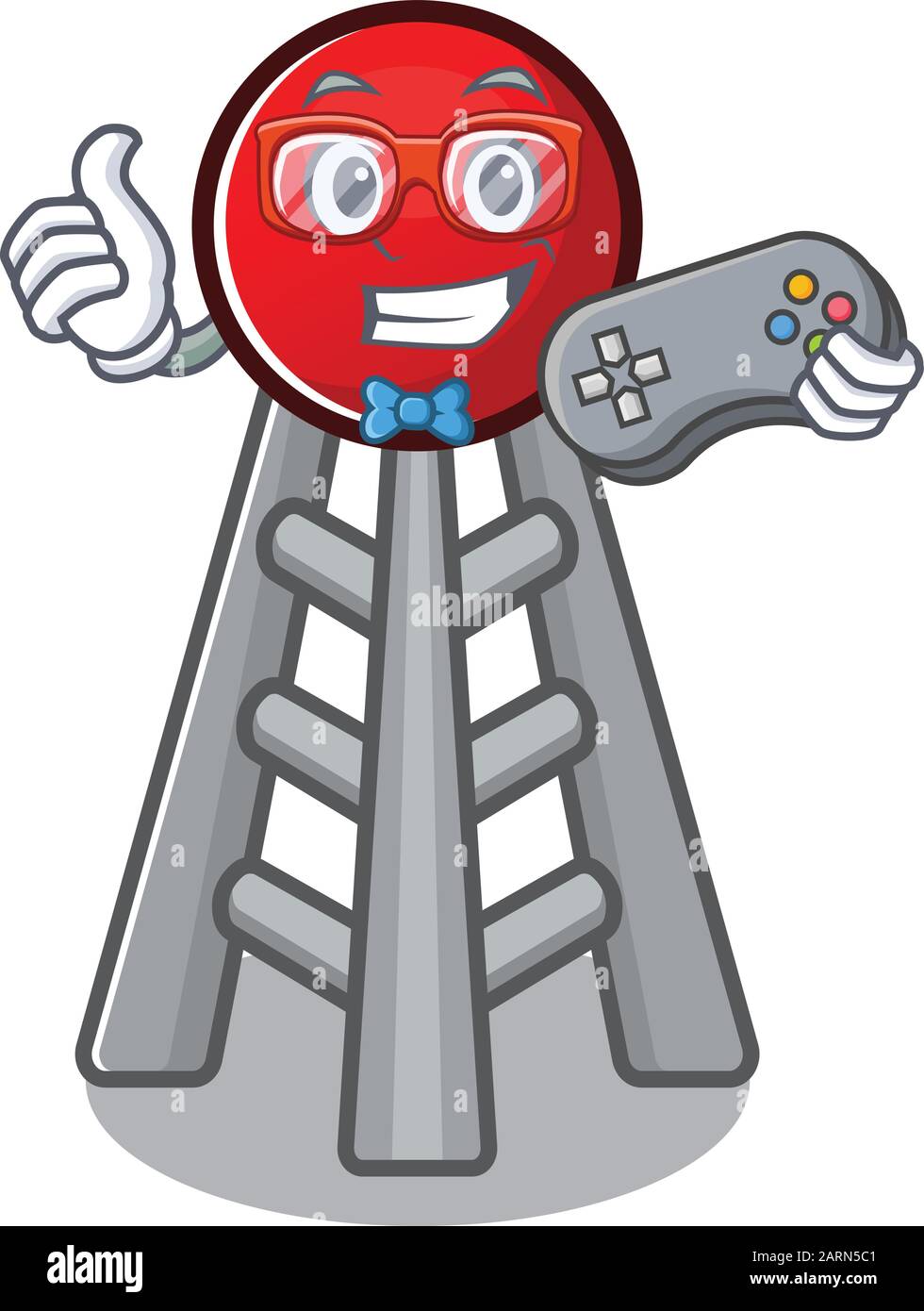 Smiley gamer radio tower cartoon mascot style Stock Vector Image & Art ...