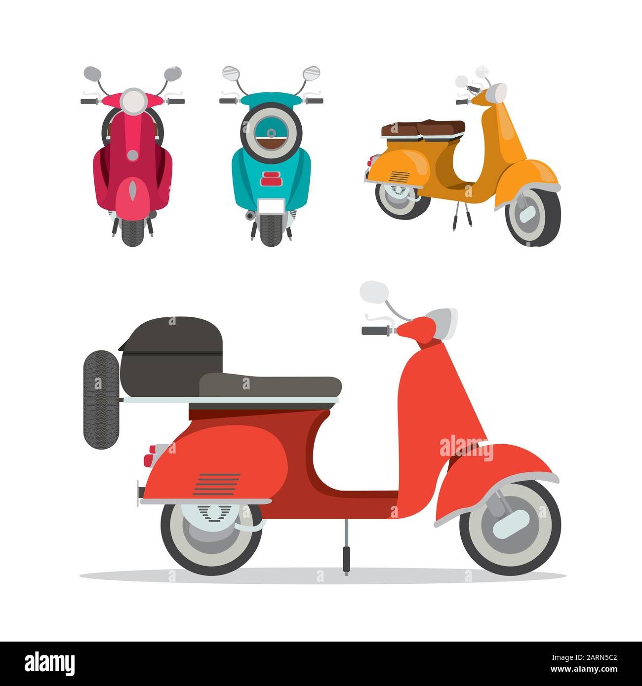scooter motorcycles set vector design Stock Vector Image & Art - Alamy