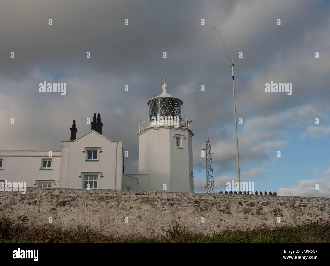 Lizard Lighthouse by the English Channel on the South West Coast Path ...