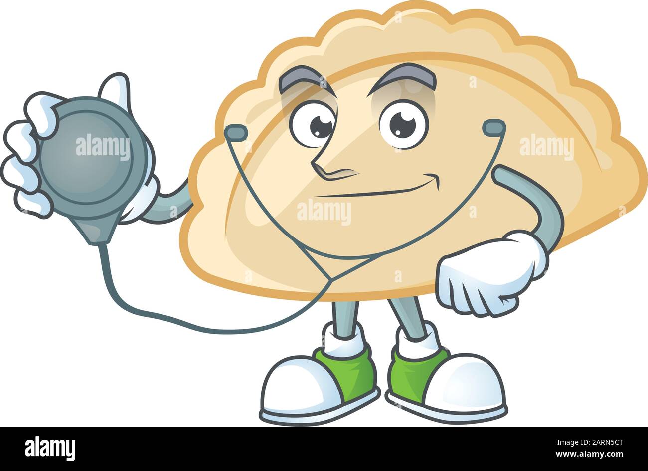Pierogi cartoon character style in a Doctor costume with tools Stock ...