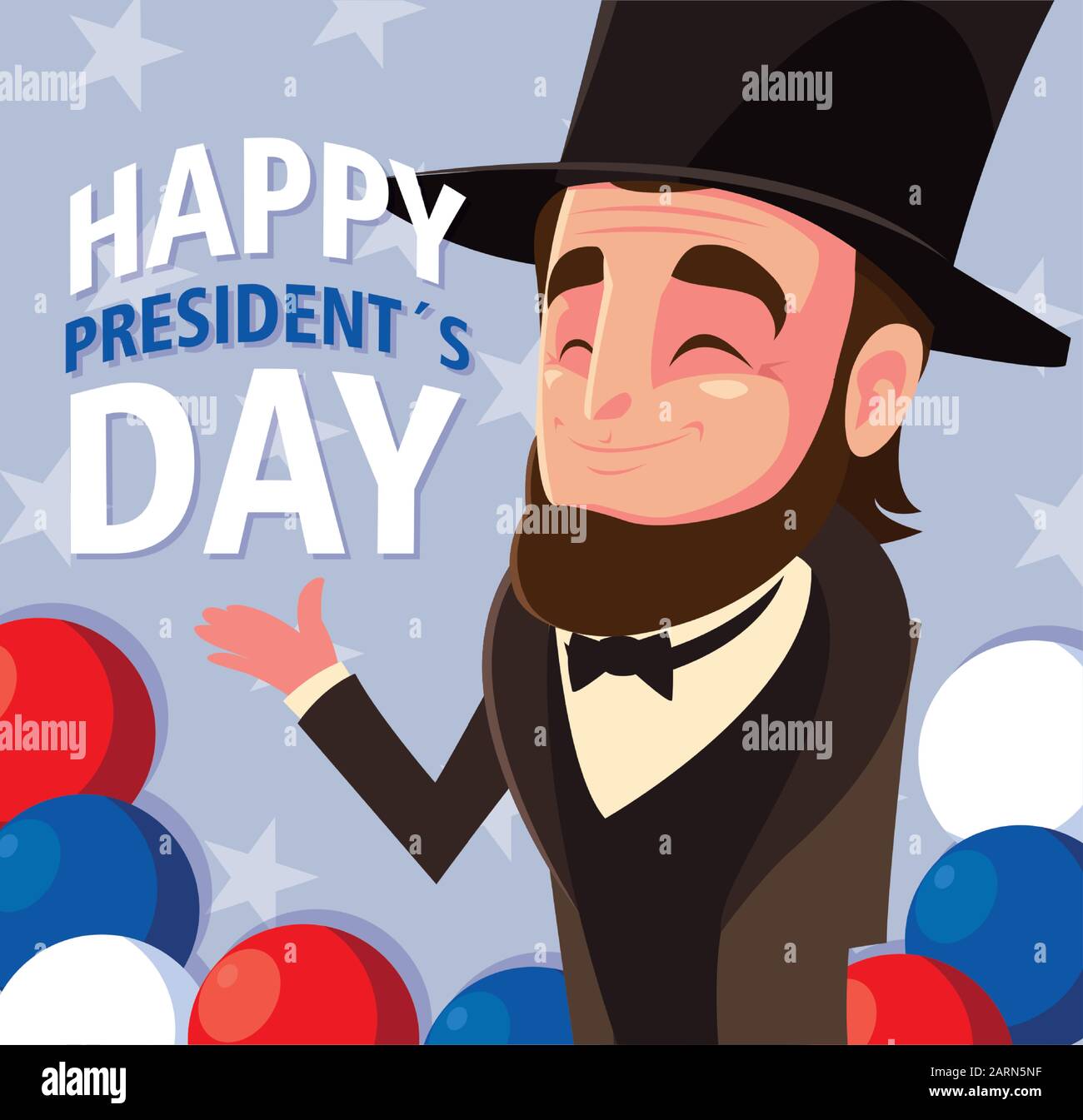 happy president day, president Abraham Lincoln vector illustration ...