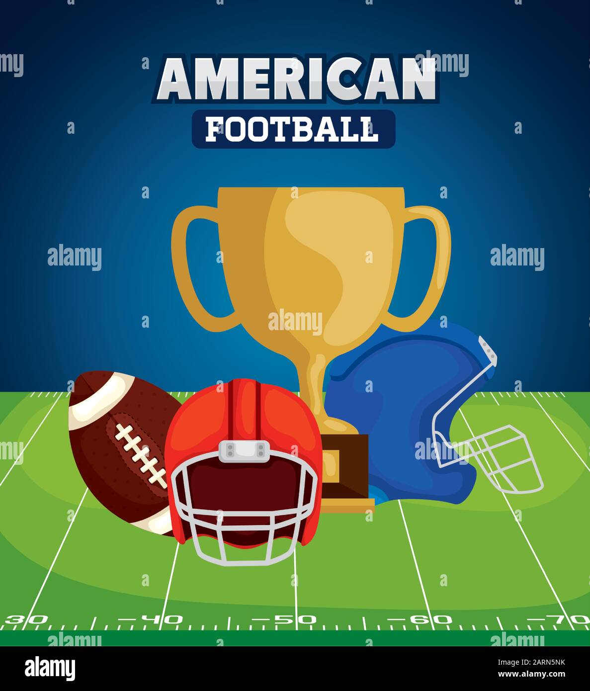 Illustration american football field helmets Stock Vector Images - Alamy