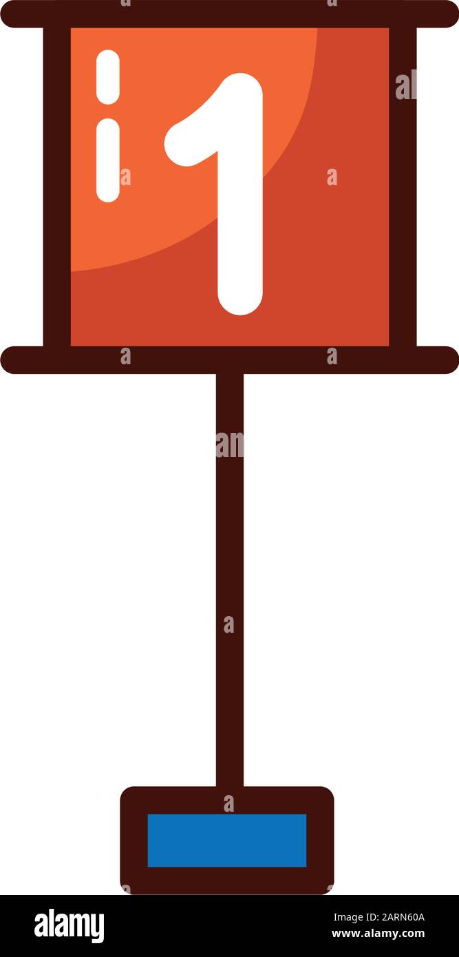 number palette marker isolated icon Stock Vector Image & Art - Alamy