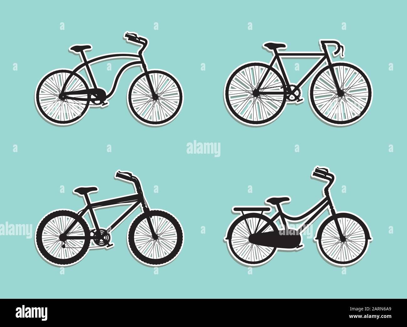 Black bikes Stock Vector Images - Alamy