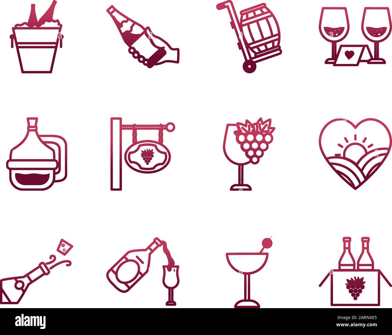 Isolated wine icon set vector design Stock Vector Image & Art - Alamy