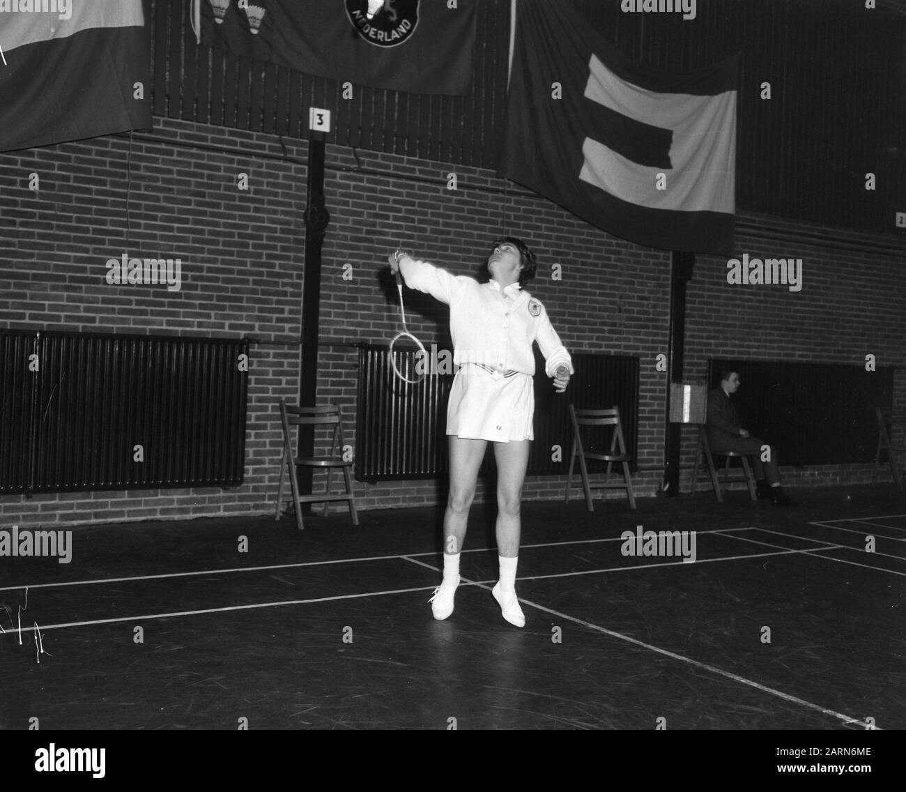 International badminton championships in Haarlem, Bente Flindt (Denmark ...