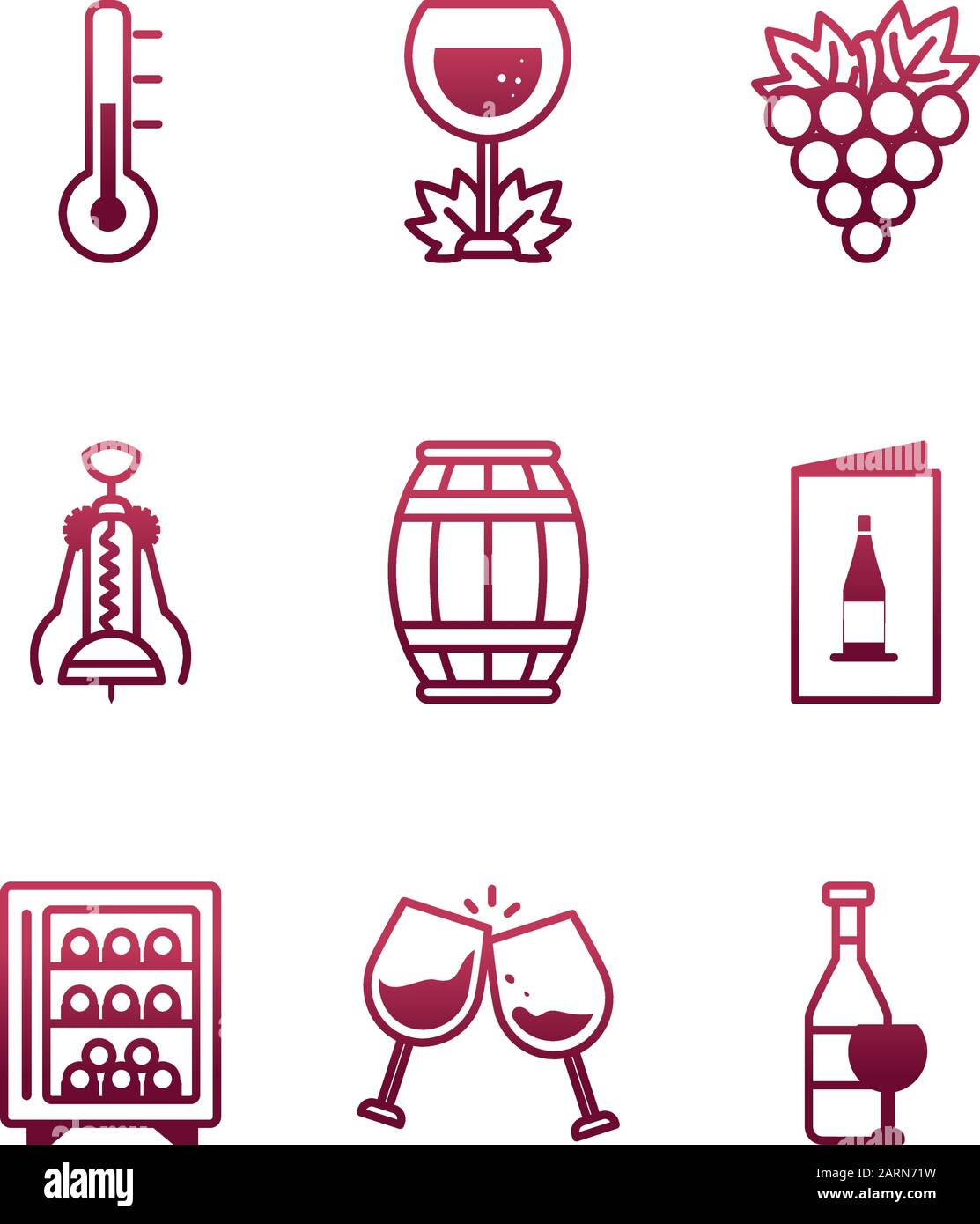 Isolated wine icon set vector design Stock Vector Image & Art - Alamy