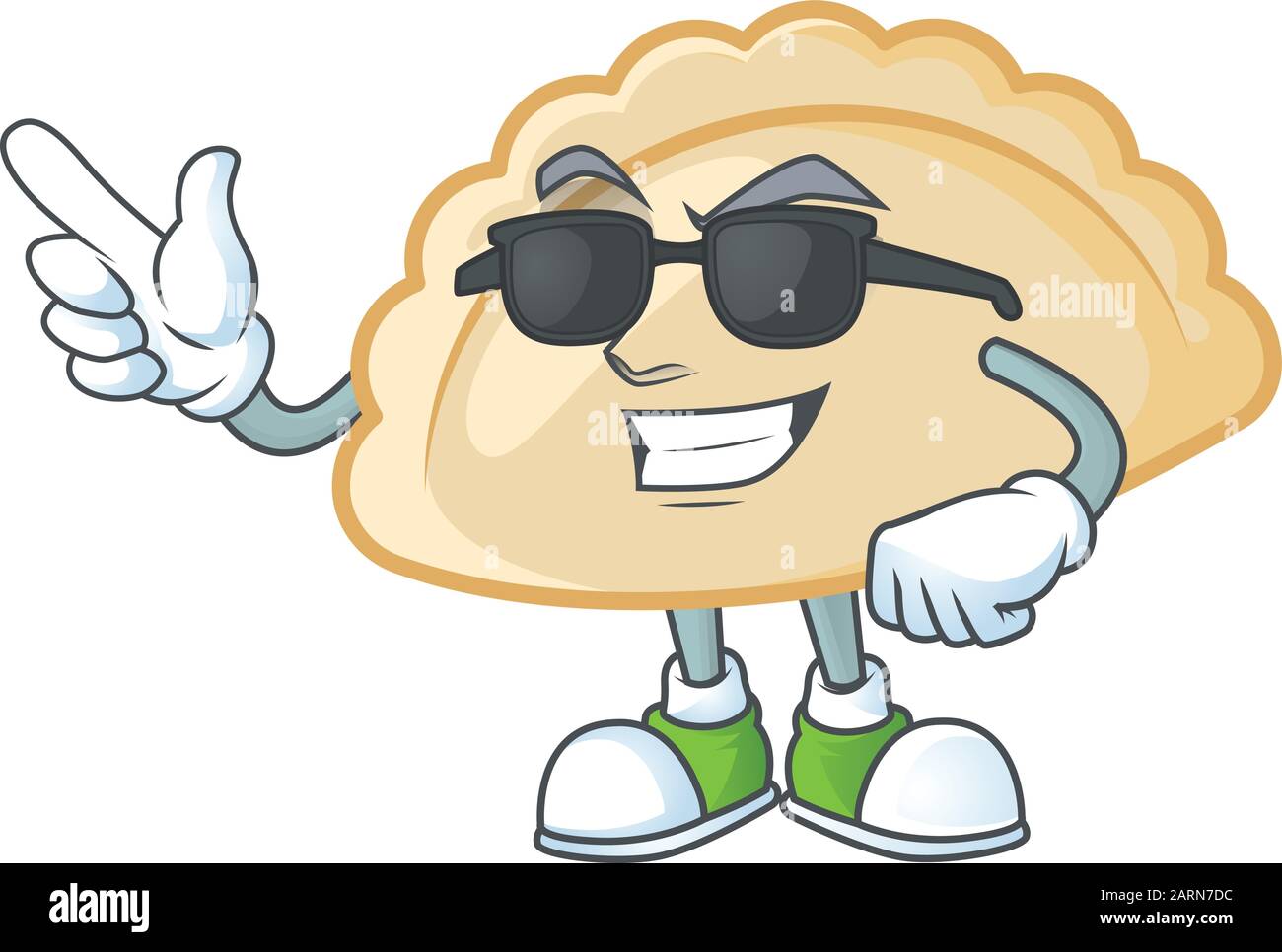 Super cool pierogi character wearing black glasses Stock Vector Image ...