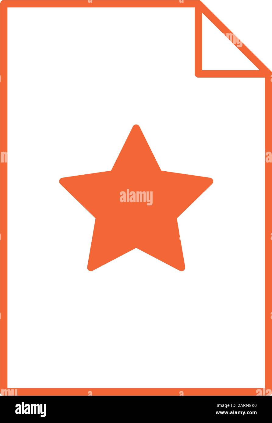 paper sheet with star icon Stock Vector Image & Art - Alamy