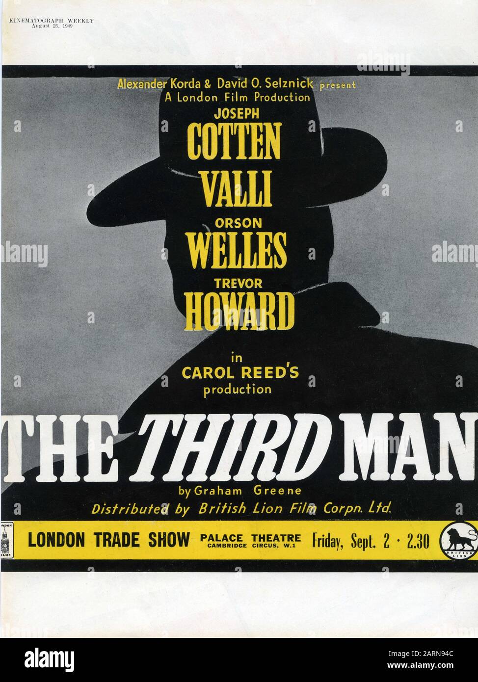 ORSON WELLES as Harry Lime in THE THIRD MAN 1949 director CAROL REED ...