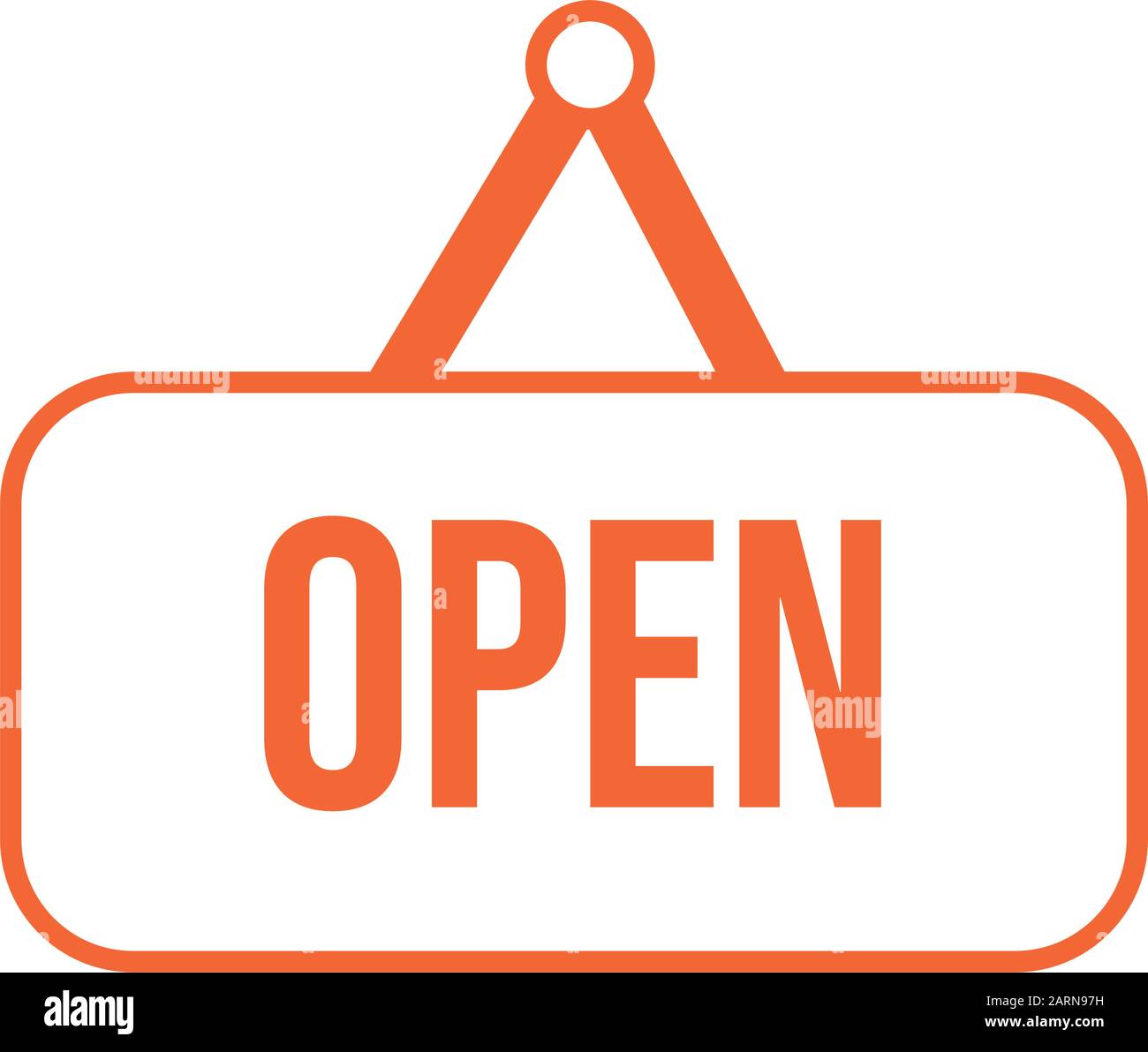 open store label hanging icon Stock Vector Image & Art - Alamy