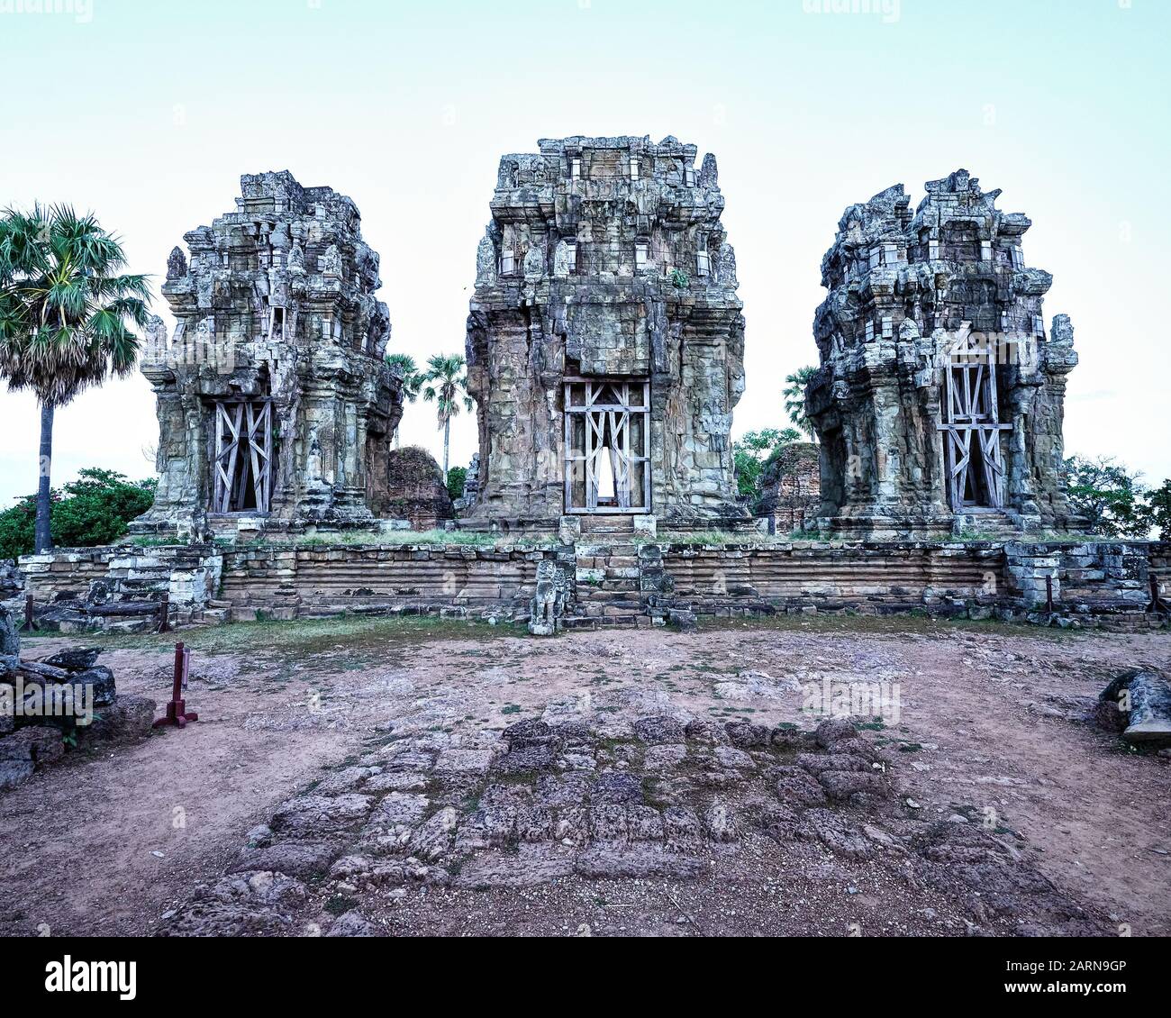 Siem Reap Temple Site. The Angkorian temple named Prasat Phnom Krom ...