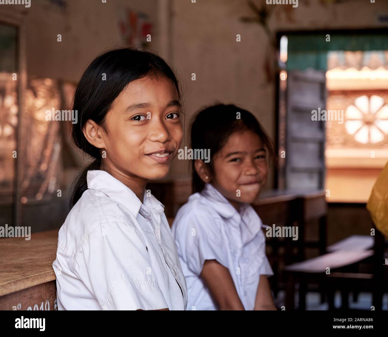 Cambodian children village hi-res stock photography and images - Alamy