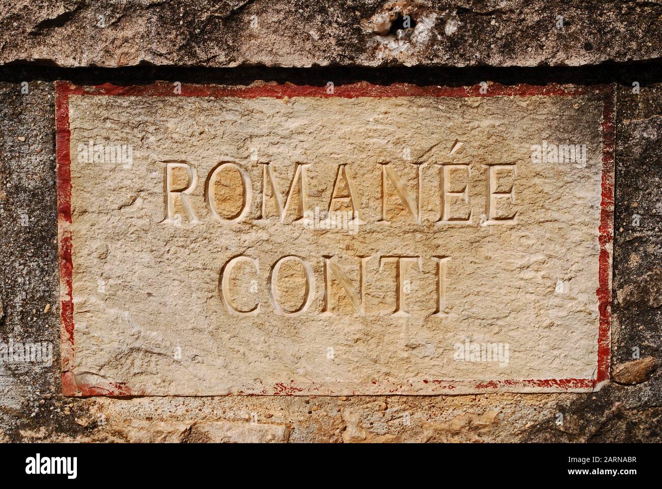 Stone maker for the Romanee Conti vineyard, Vosne Romanee, Cote de ...