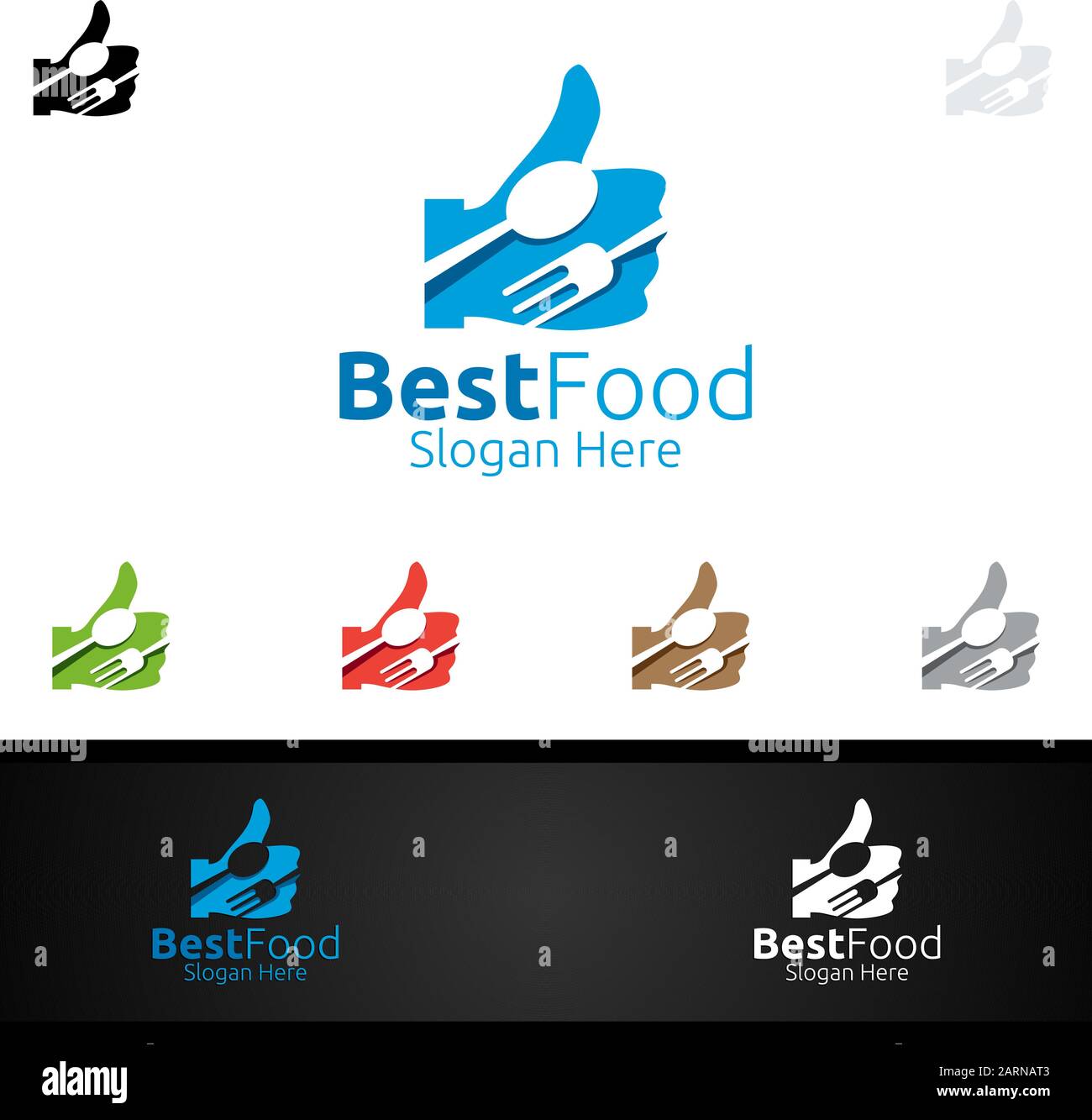 Good Food Logo for Menu Restaurant or Cafe Stock Vector Image & Art - Alamy