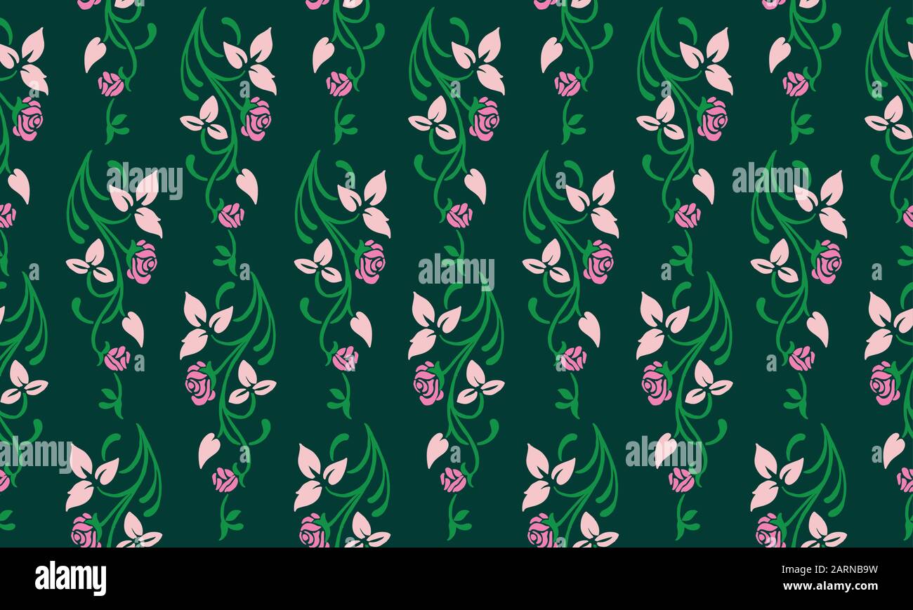 valentine unique wallpaper, with romantic pink floral pattern ...