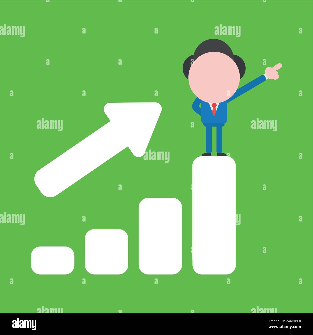 Cartoon business chart showing sales hi-res stock photography and ...