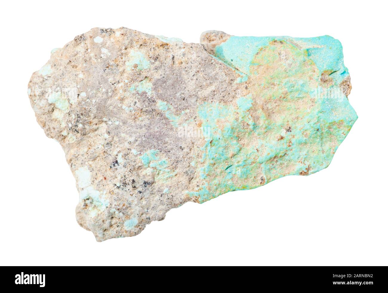 closeup of sample of natural mineral from geological collection ...