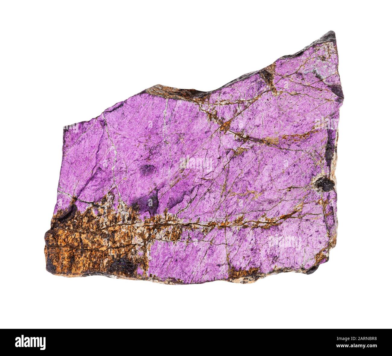 closeup of sample of natural mineral from geological collection ...