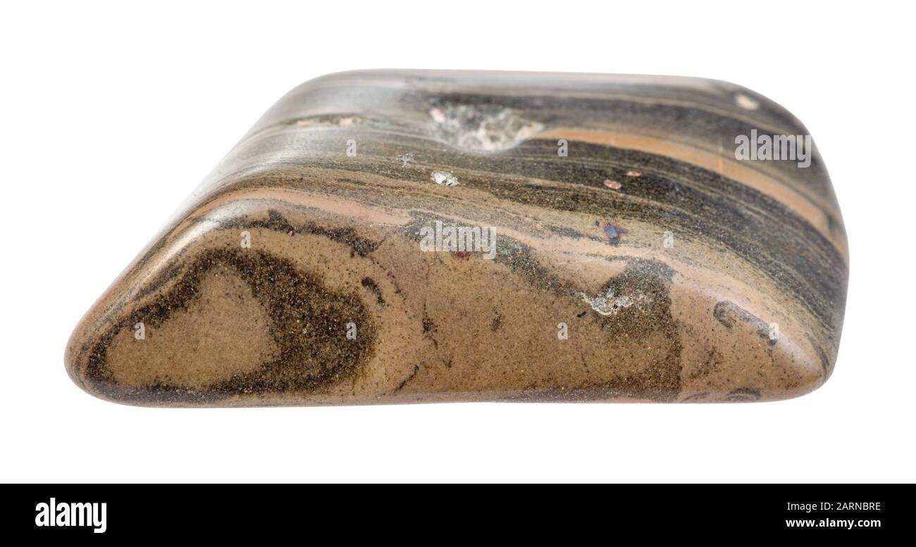 closeup of sample of natural mineral from geological collection ...