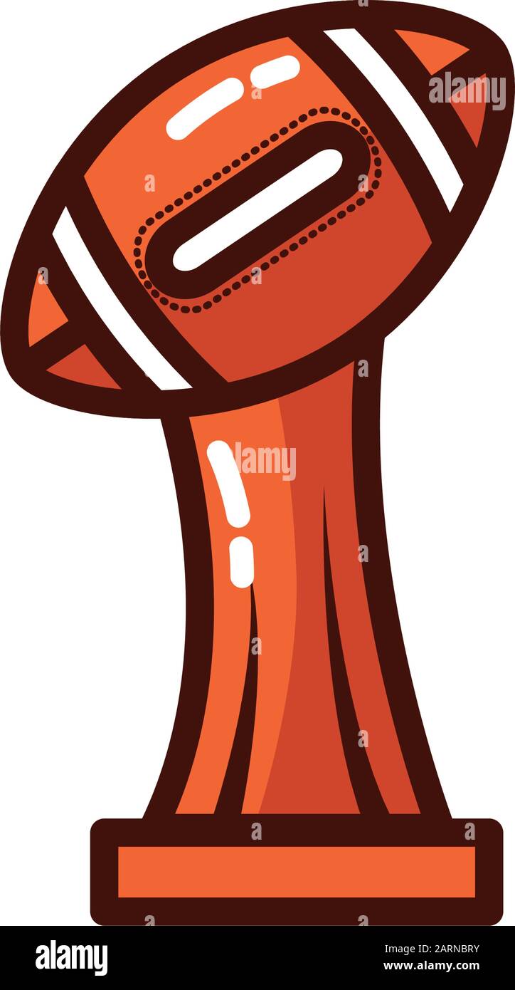 american football sport balloon trophy award Stock Vector Image & Art ...