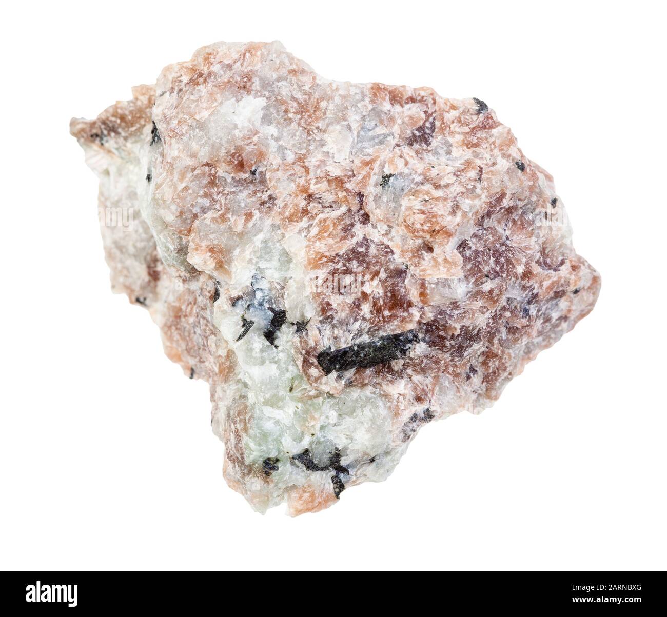 closeup of sample of natural mineral from geological collection ...