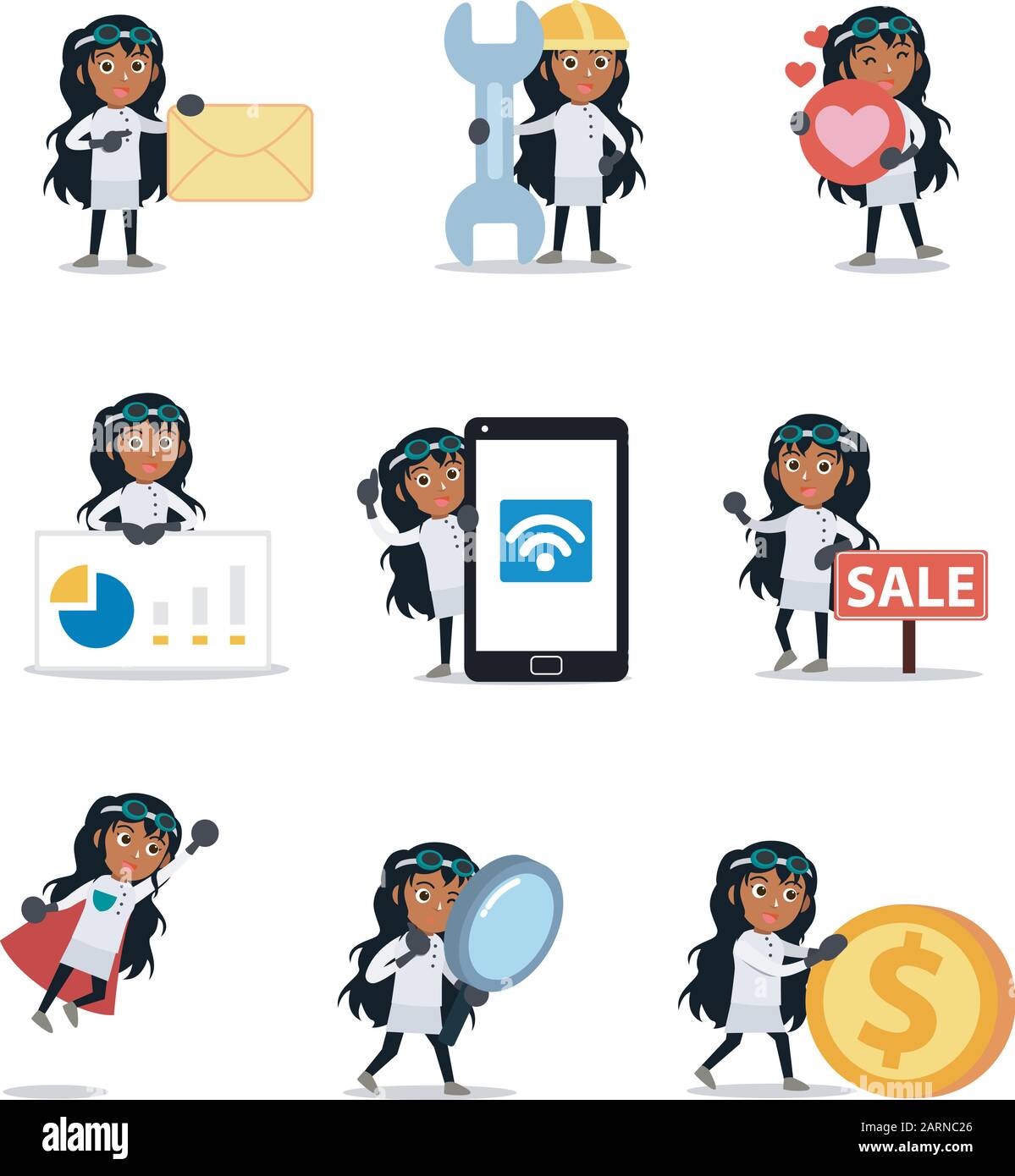 Mad professor illustration Stock Vector Images - Alamy