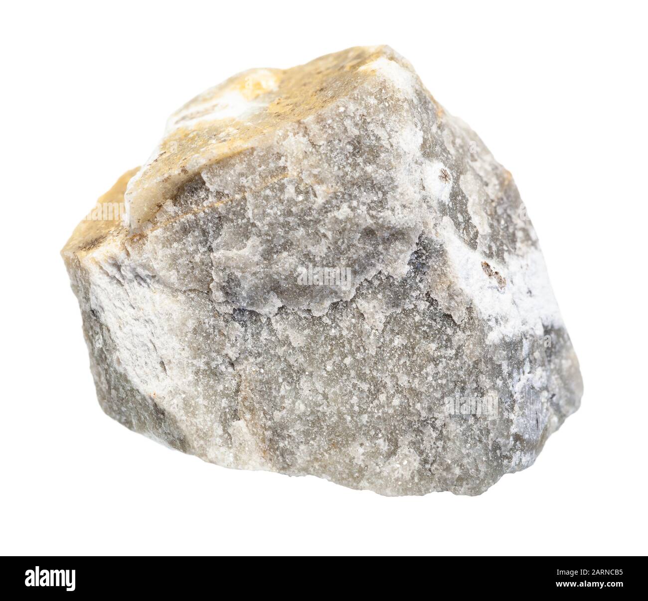 closeup of sample of natural mineral from geological collection - rough ...