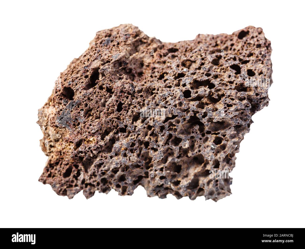 closeup of sample of natural mineral from geological collection - rough ...