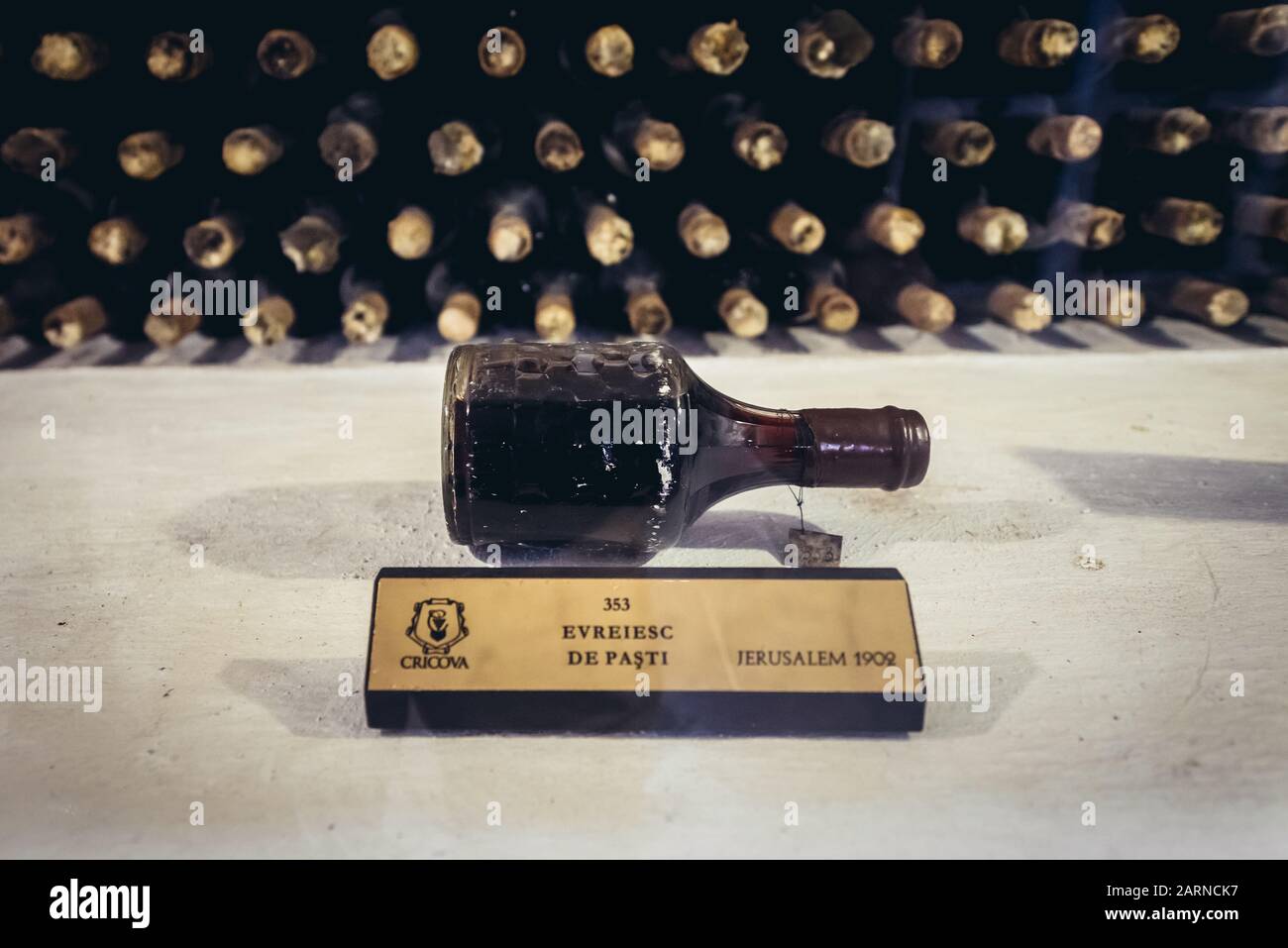 Unique bottle of red desert wine Easter Jerusalem from 1902 in National ...