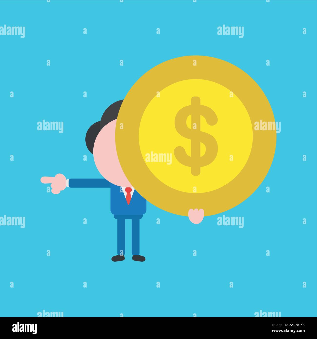 Vector cartoon illustration concept of faceless businessman mascot ...