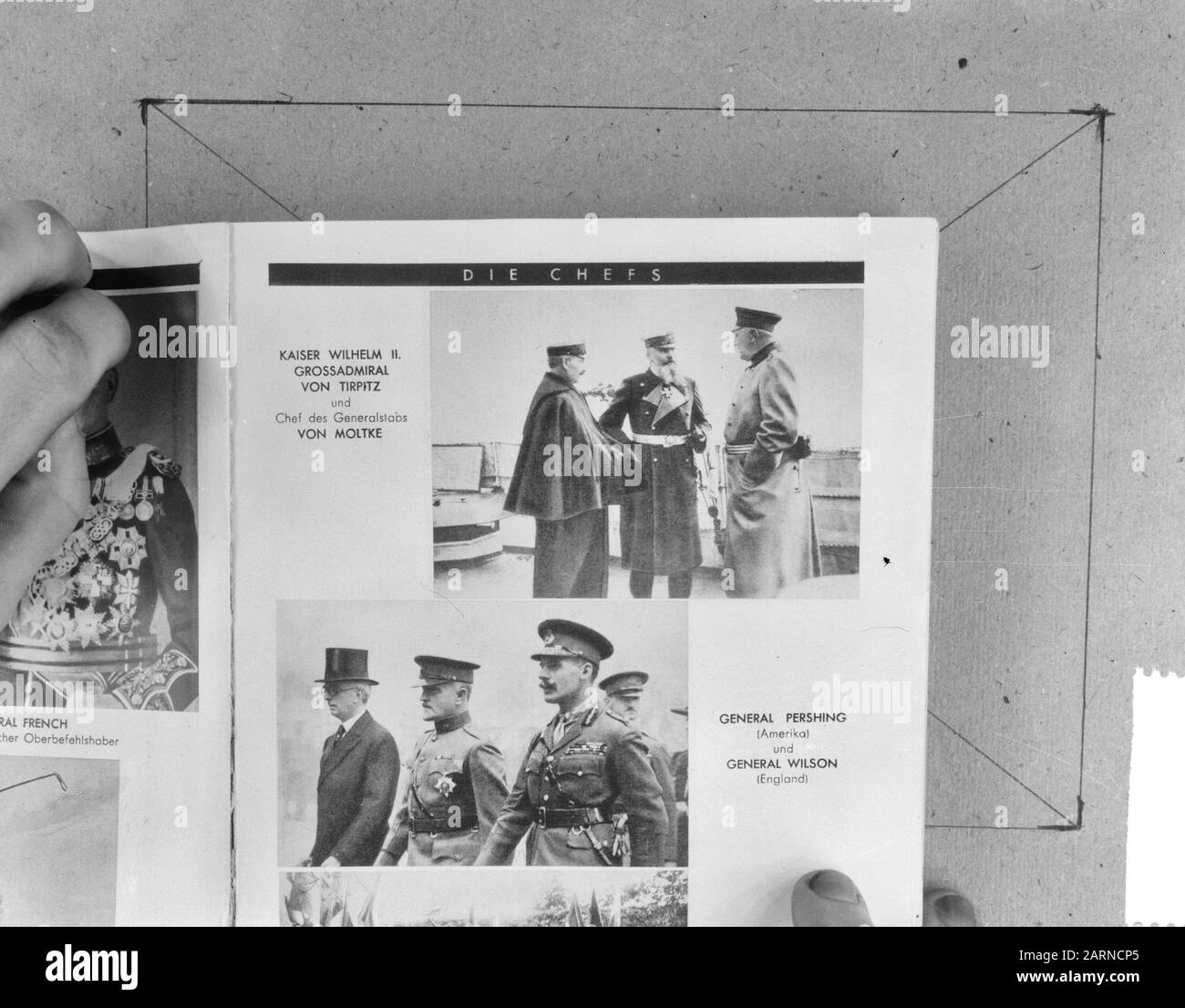 Emperor Wilhelm II and Grand Admiral Von Tirpitz and Chief General Staf ...