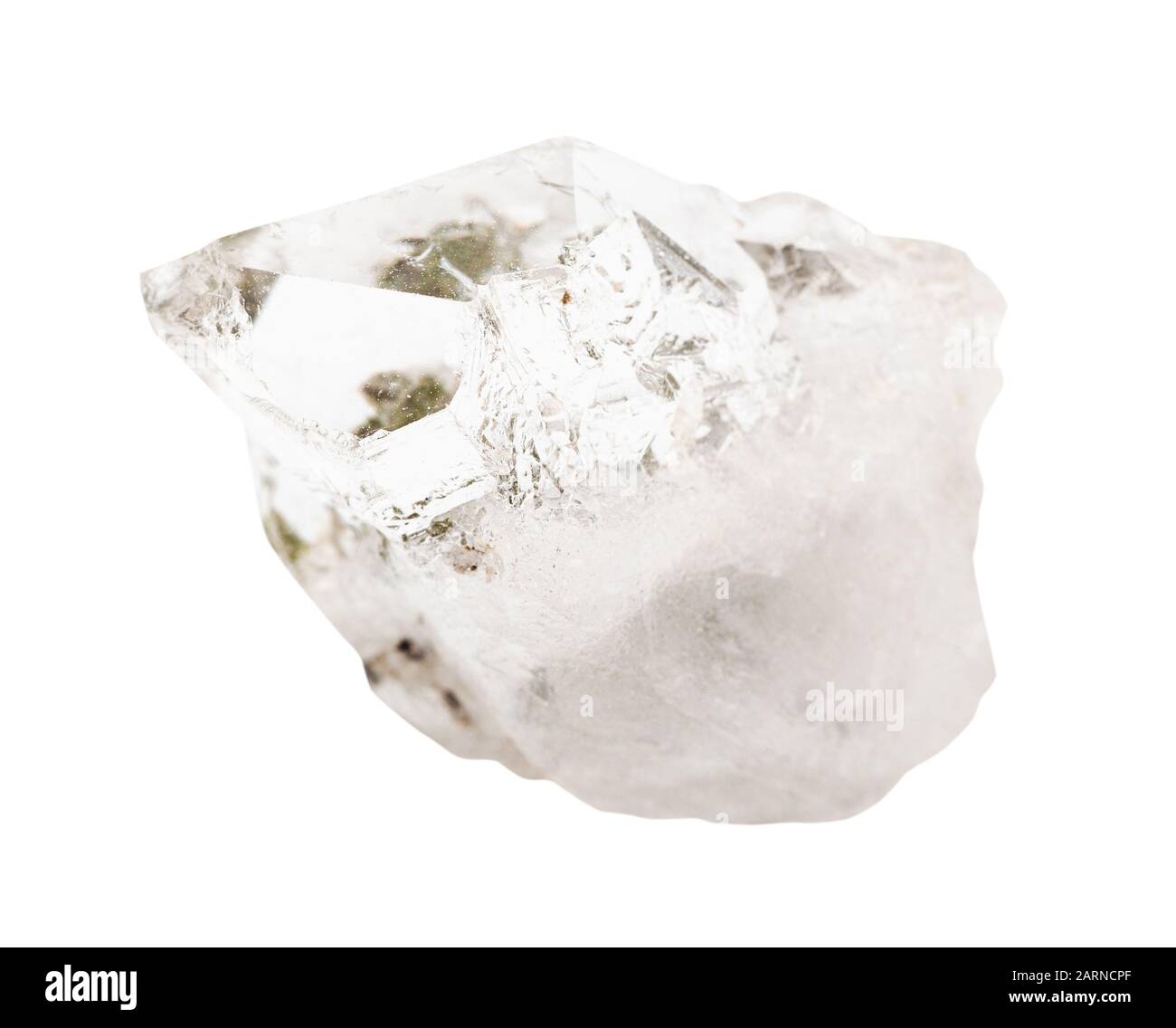 closeup of sample of natural mineral from geological collection - rough ...