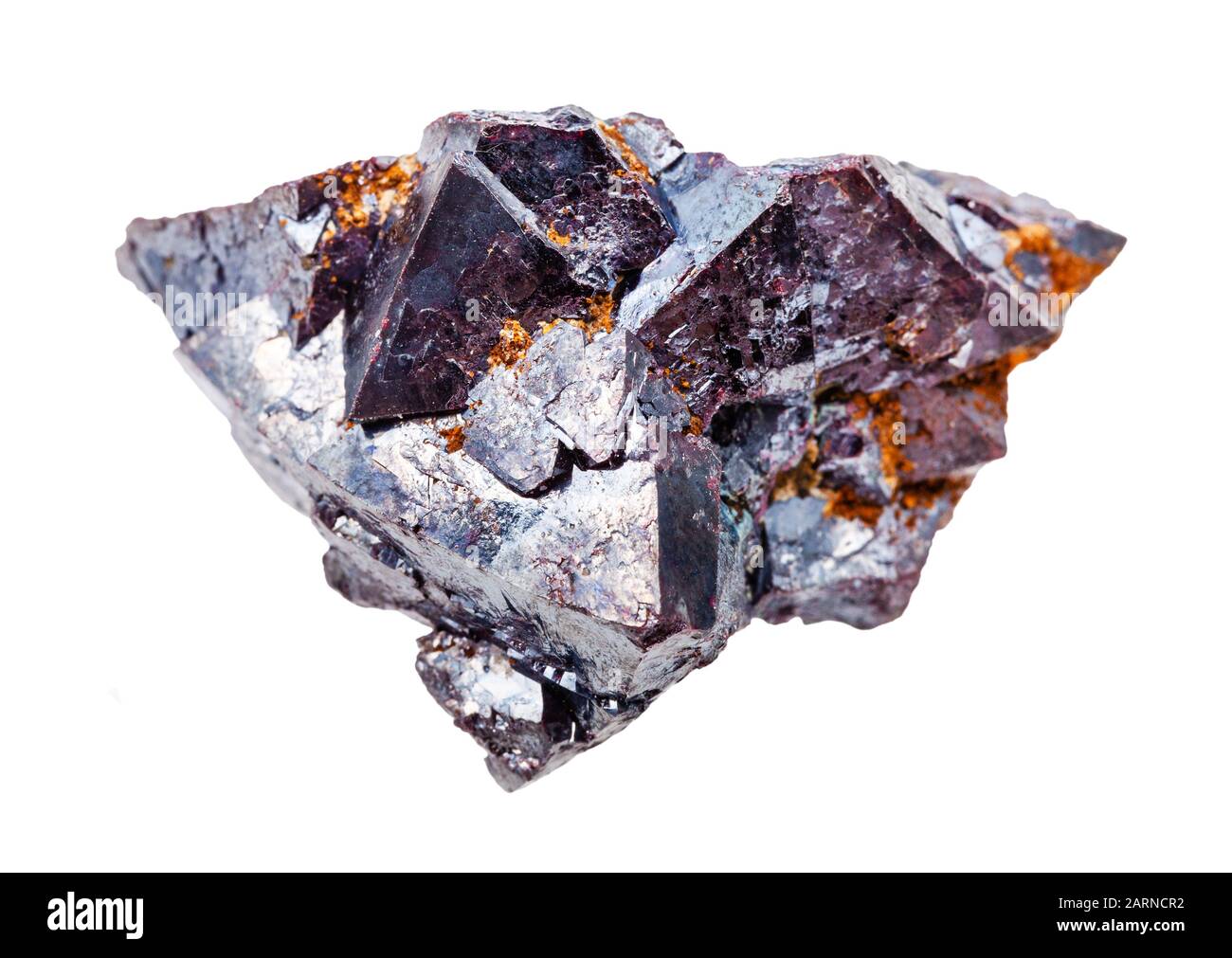 closeup of sample of natural mineral from geological collection - raw ...