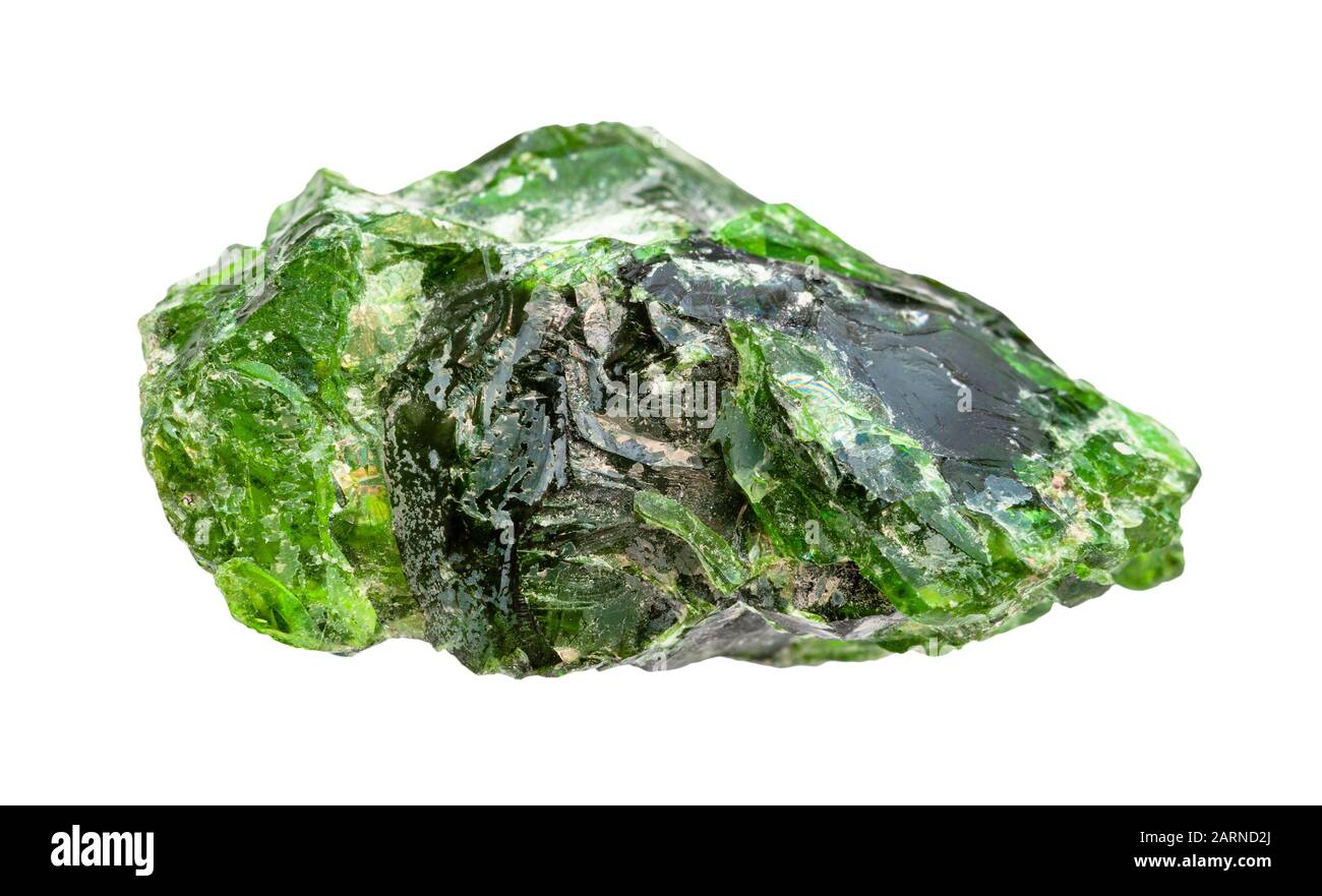 closeup of sample of natural mineral from geological collection - rough ...