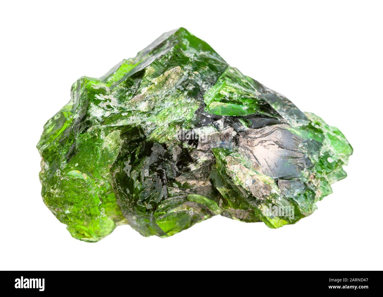 closeup of sample of natural mineral from geological collection - raw ...