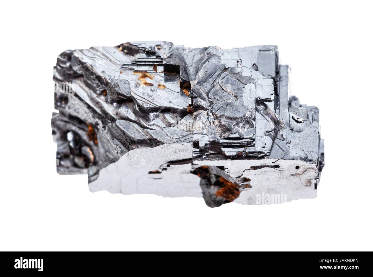 closeup of sample of natural mineral from geological collection - raw ...