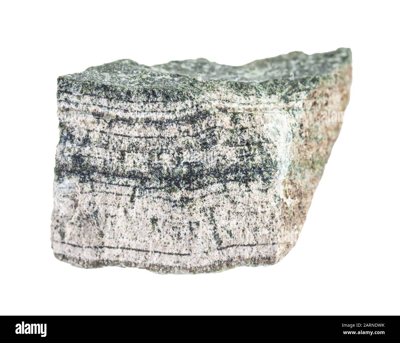 closeup of sample of natural mineral from geological collection - piece ...