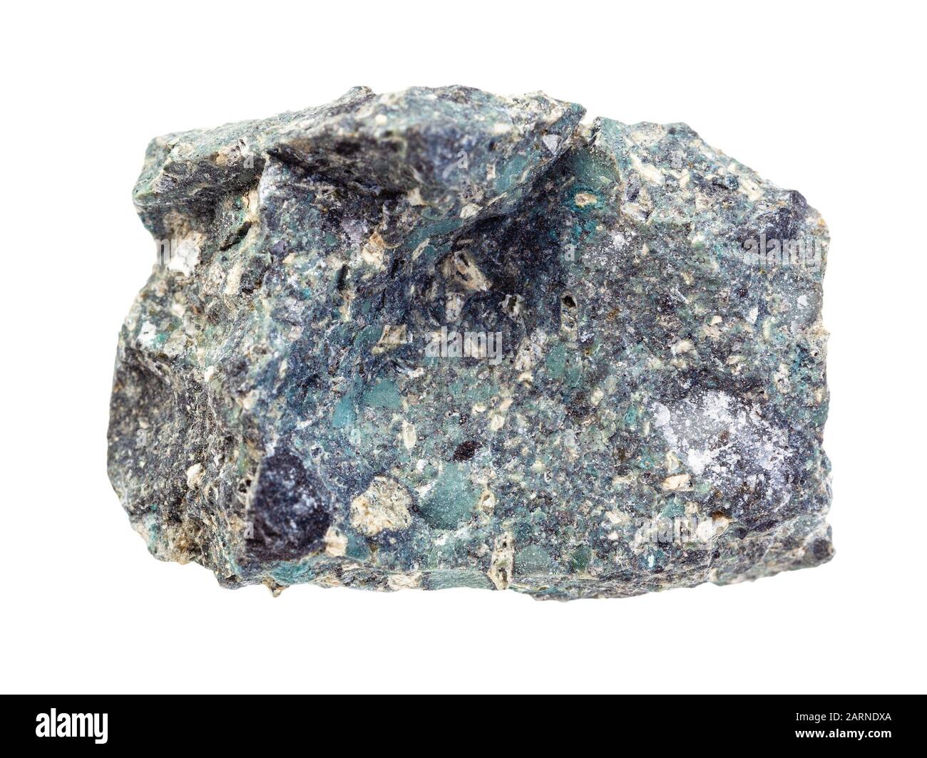 closeup of sample of natural mineral from geological collection - raw ...