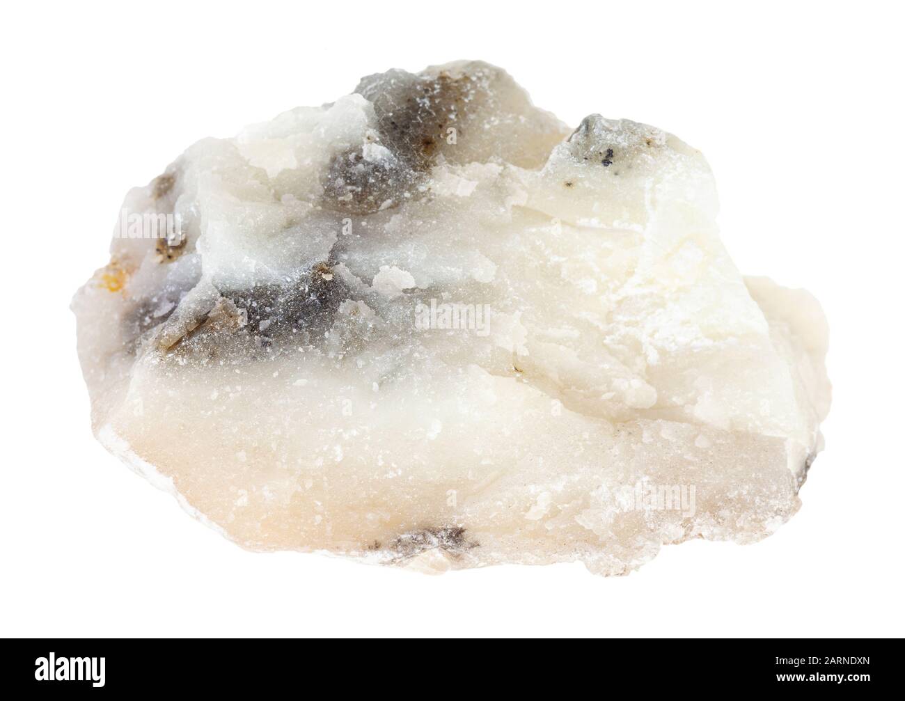 closeup of sample of natural mineral from geological collection - rough ...