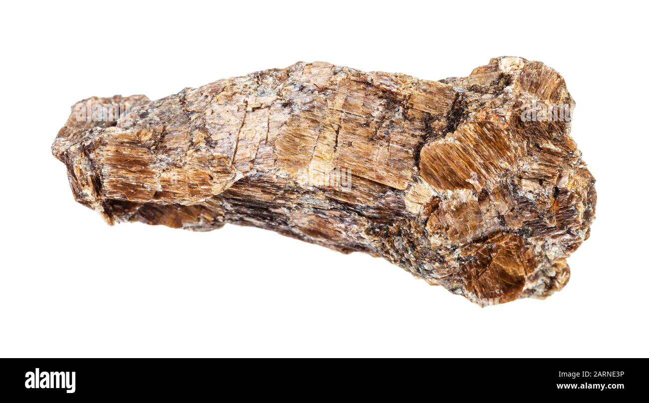 closeup of sample of natural mineral from geological collection - rough ...