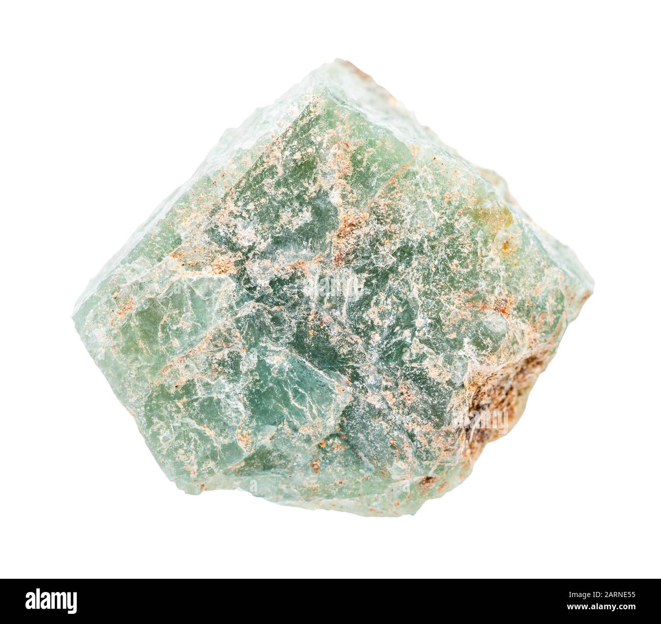 closeup of sample of natural mineral from geological collection - rough ...