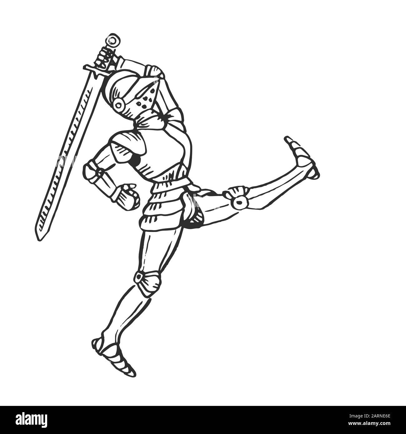 Medieval Knight Sword Drawn High Resolution Stock Photography and ...