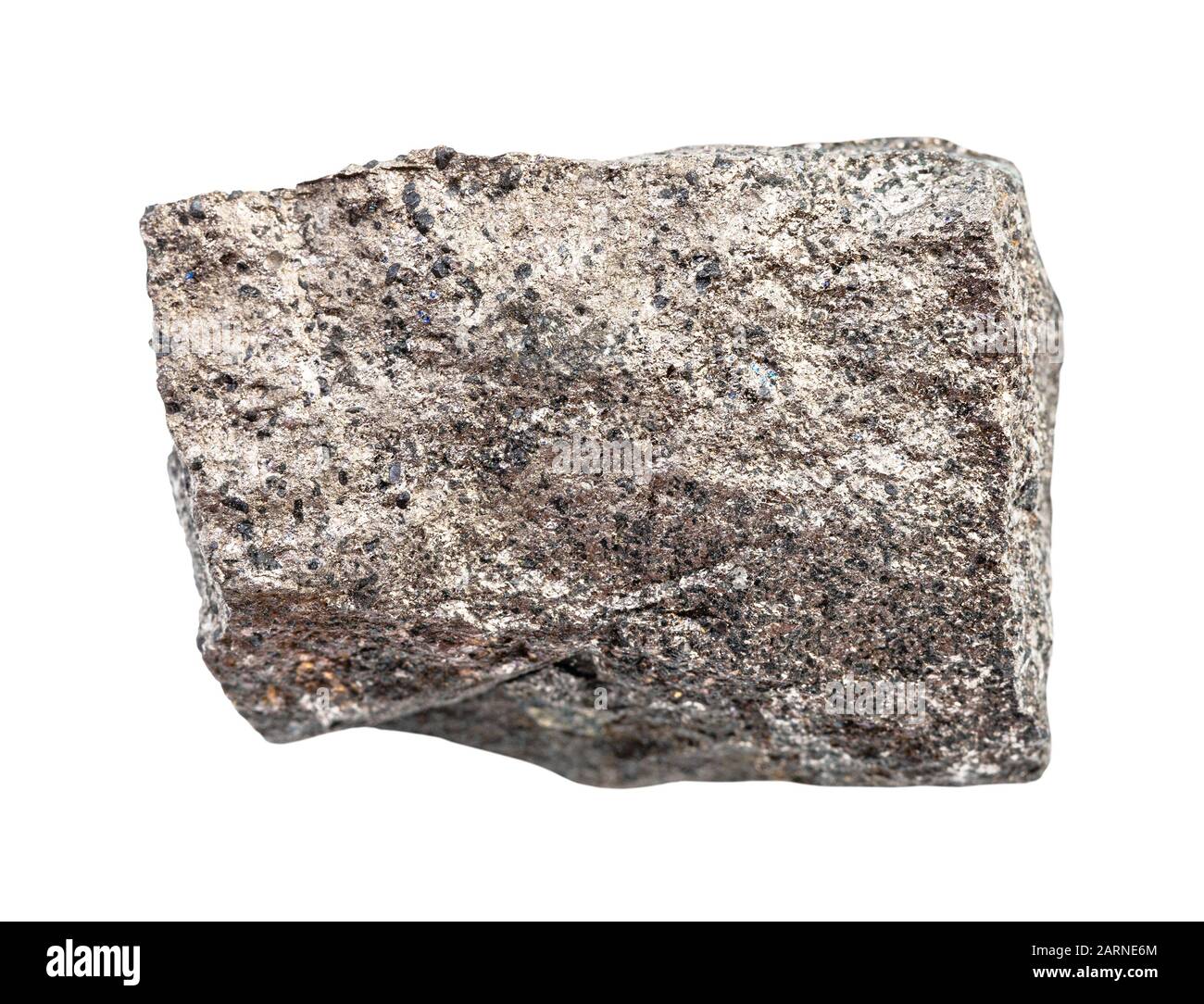 closeup of sample of natural mineral from geological collection - rough ...