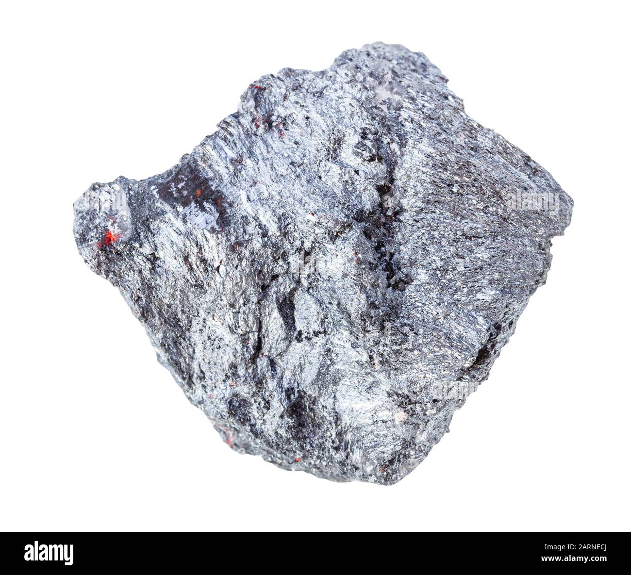 closeup of sample of natural mineral from geological collection - raw ...