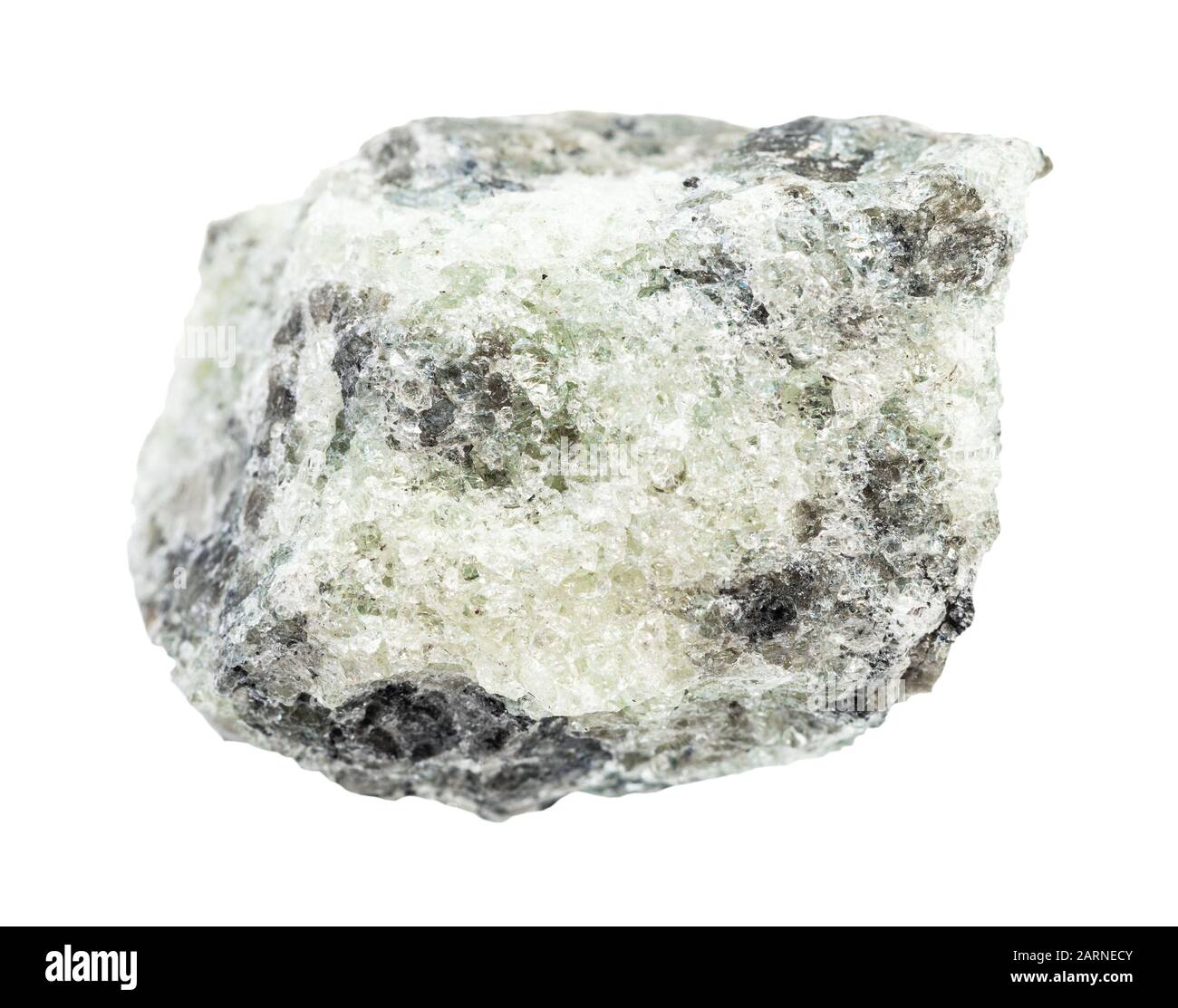 closeup of sample of natural mineral from geological collection - raw ...